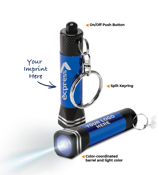 Color Square Head LED Flashlight | Myron Promotional Products | Adler UK